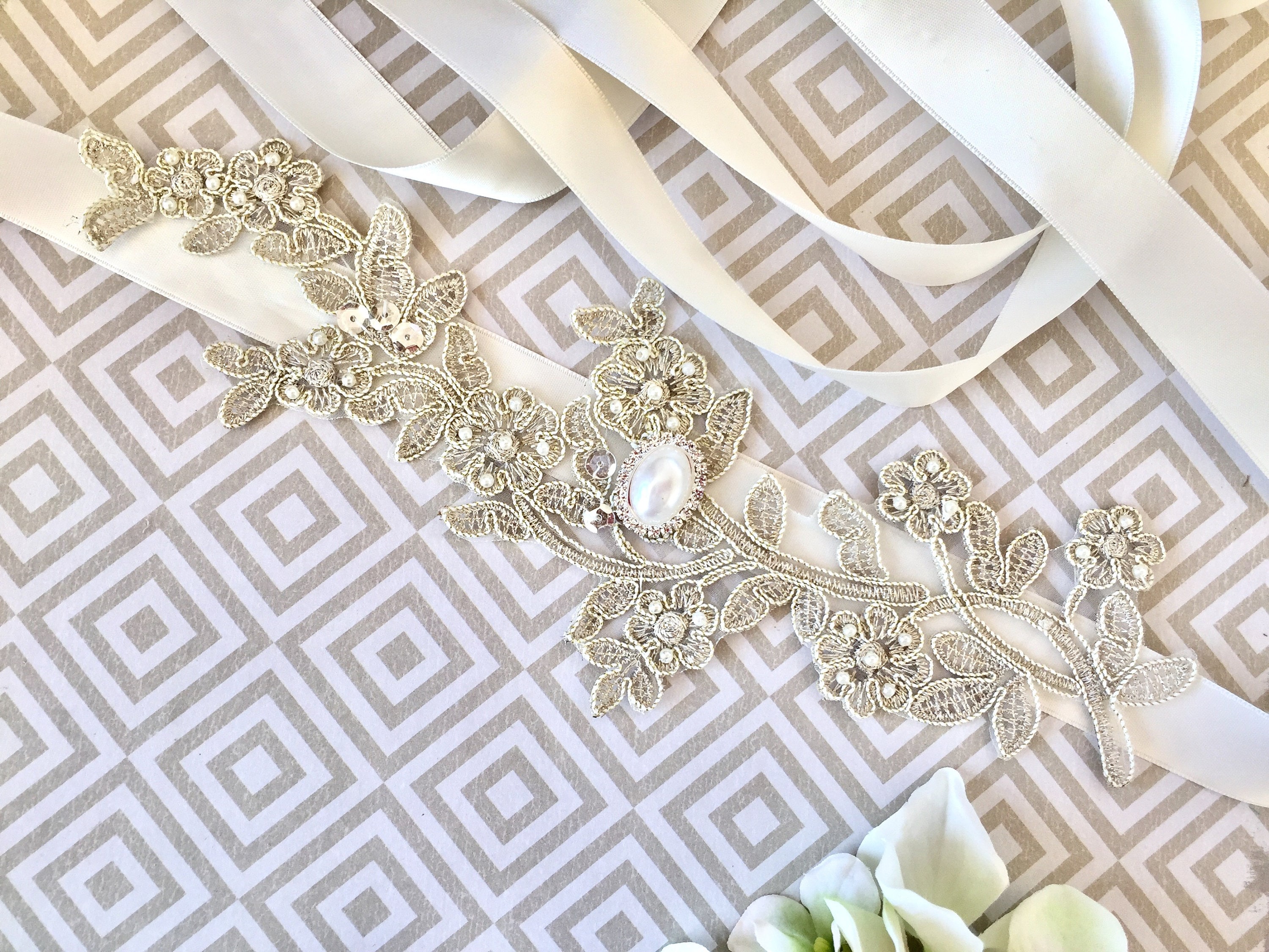 Wedding Sash Gold Wedding Sash Lace Gold Bridal Sash Lace - Etsy