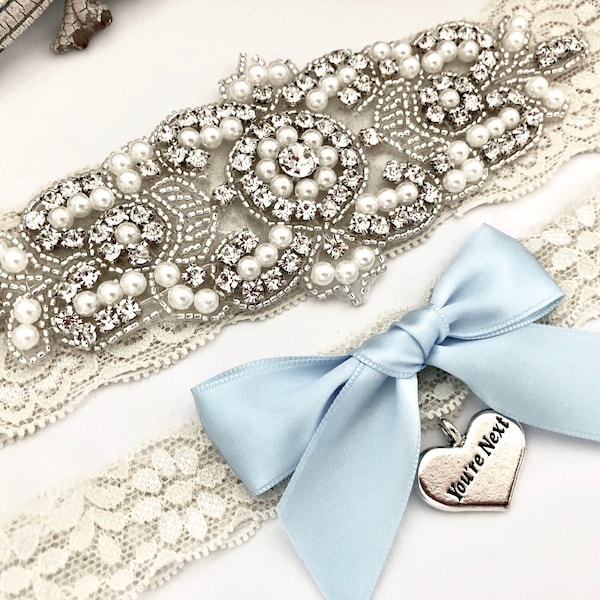 Wedding Garter Blue - Etsy