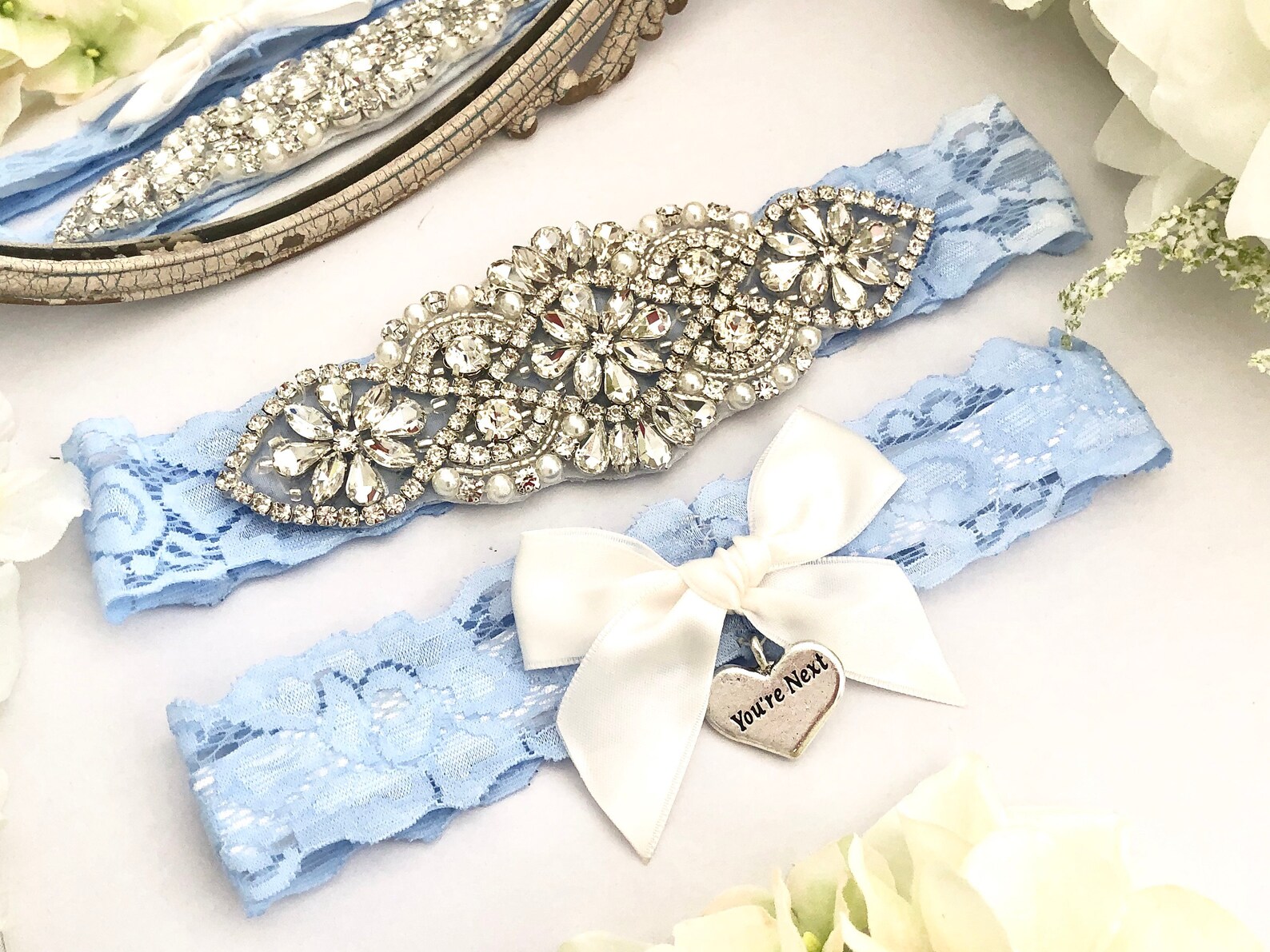 Bridal Garter With Bow, Wedding Garters With Bow, Garter With Bow ...