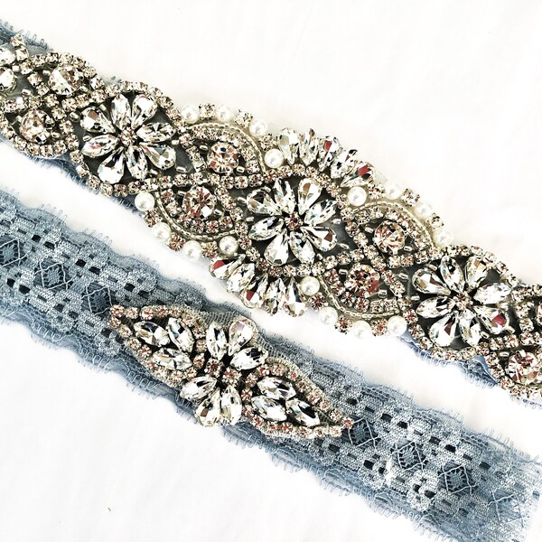 Rhinestone Garter - Etsy
