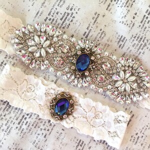 Something Blue Wedding Garter, Wedding Garter Blue, Blue Bridal Garter ...