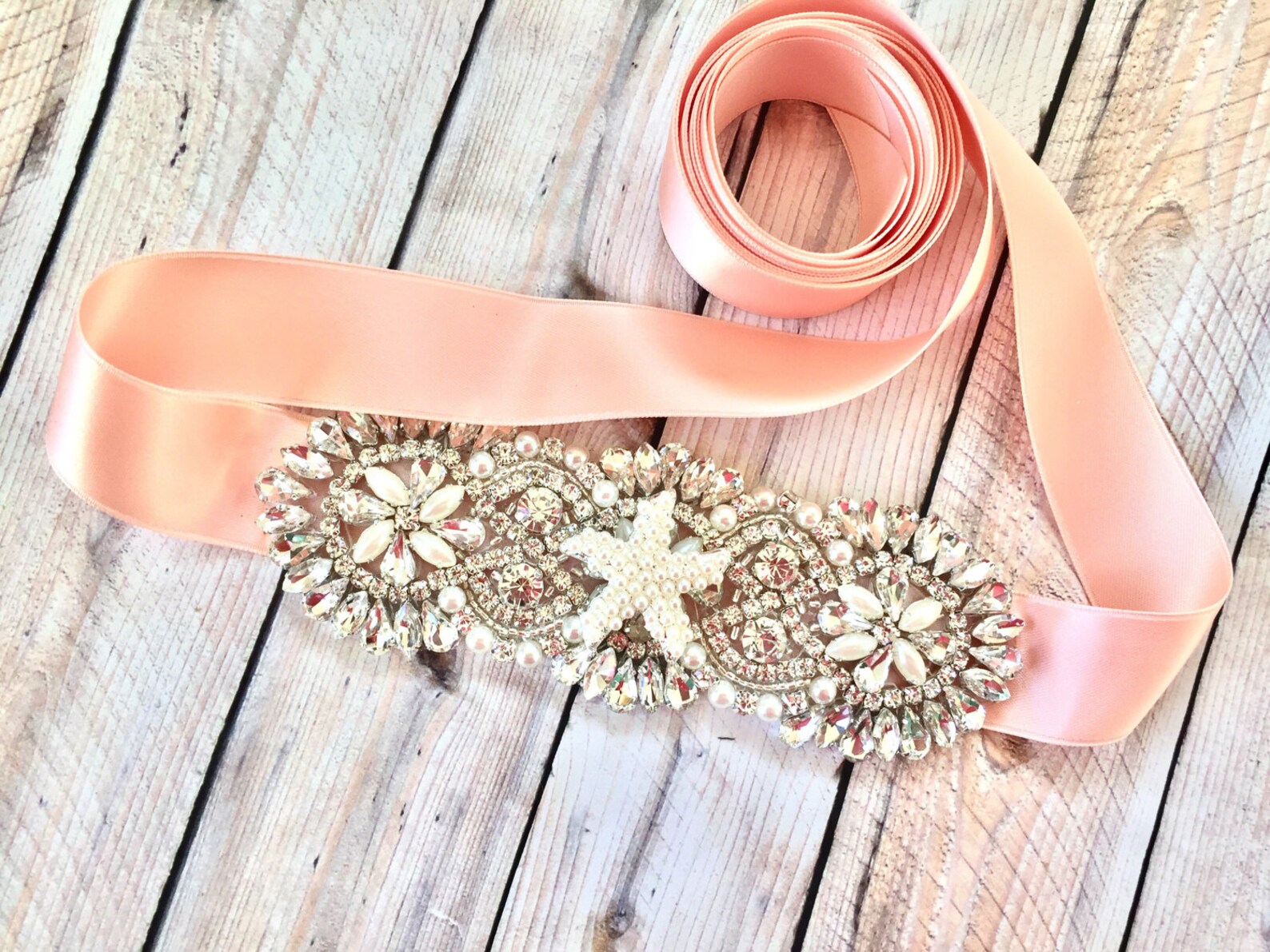 Beach Flower girl sash Starfish Sash Beach Bridal Sash | Etsy