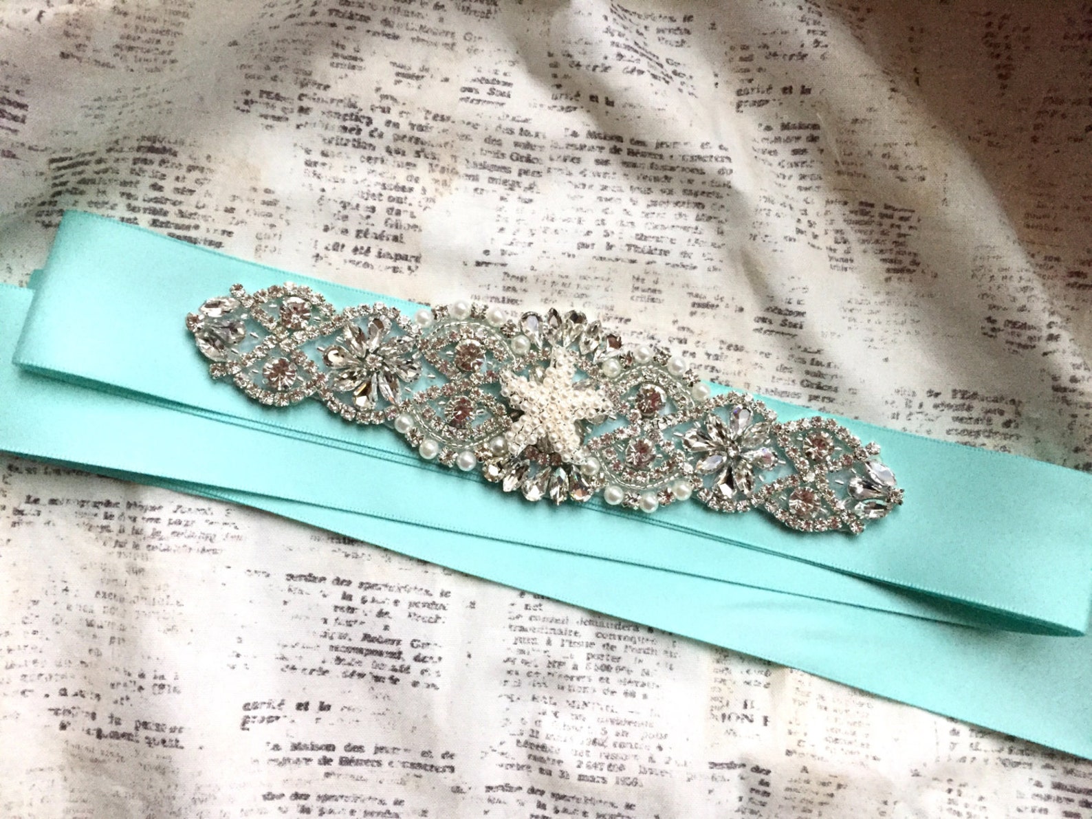 Beach Wedding Beach Wedding Sash Starfish Sash Aqua Sash - Etsy