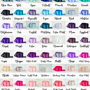 Satin Ribbon Color Options - Etsy