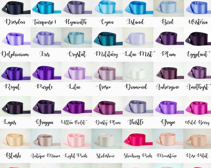 Satin Ribbon Color Options - Etsy