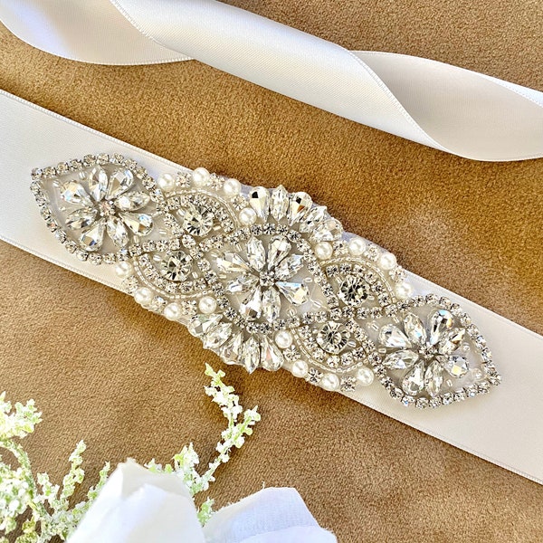 Beaded Bridal Sash - Etsy