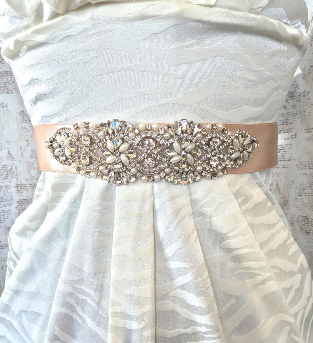 Bridal Sash Belt, Bridal Sash Rhinestone, Bridal Sash Champagne ...