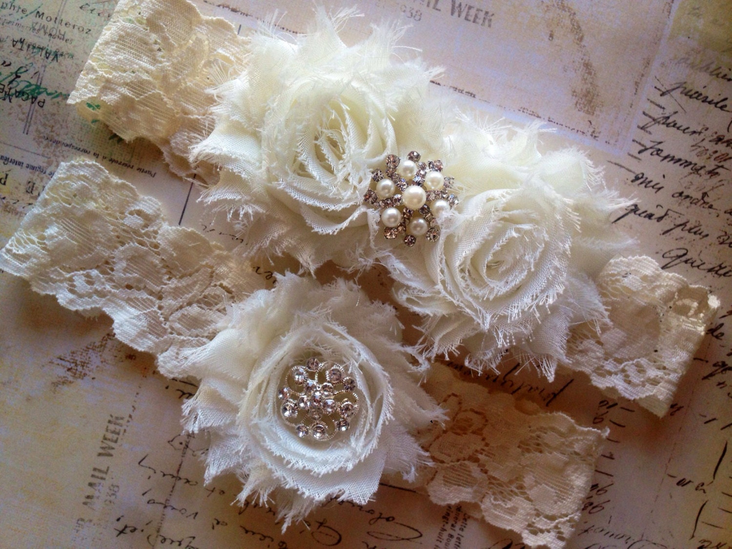 Country Chic Wedding Garter Vintage Bridal Garter No Slip | Etsy