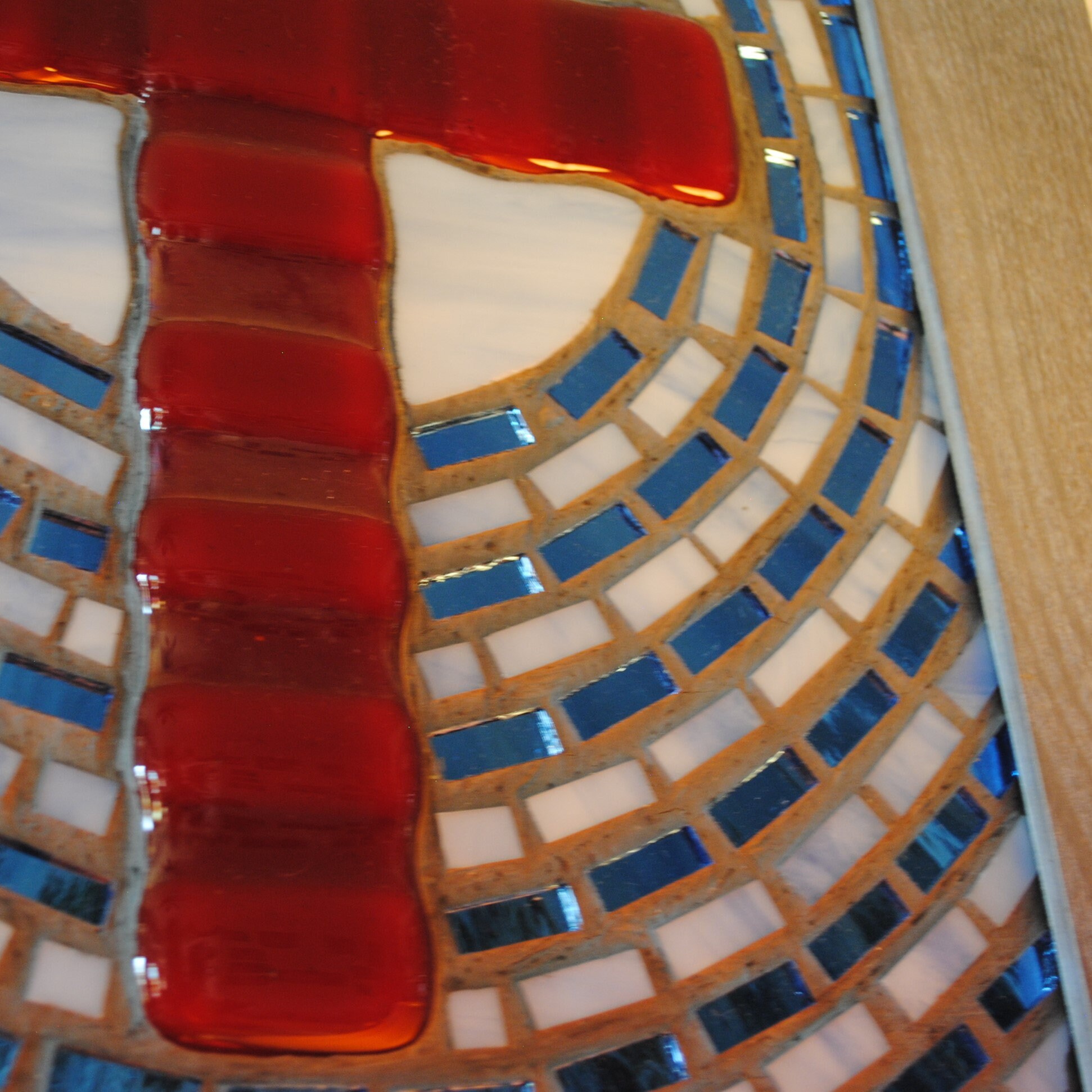 Fused Red Glass Cross Mosaic Wall Hanging - Etsy