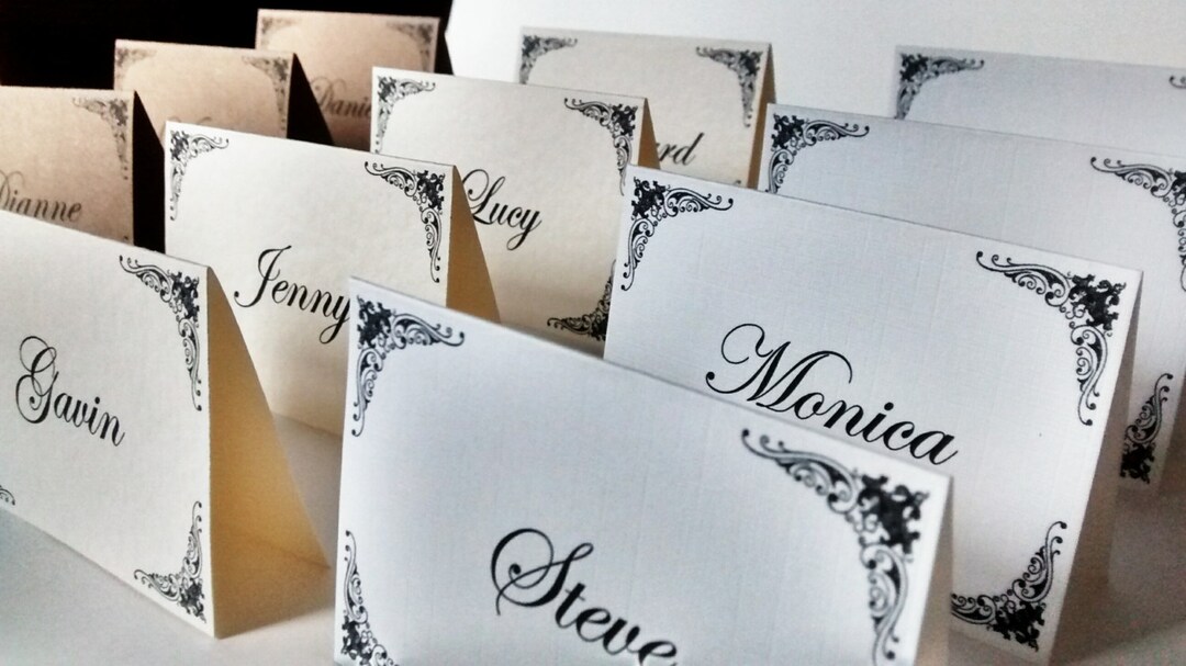 Place Cards "caroline" Linen Effect - Etsy