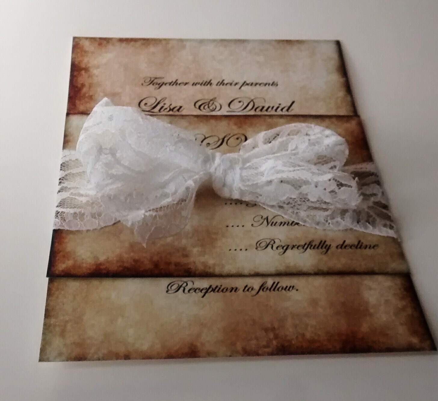 Vintage Wedding Invitation, "lisa" Parchment Invitation, Old Paper ...