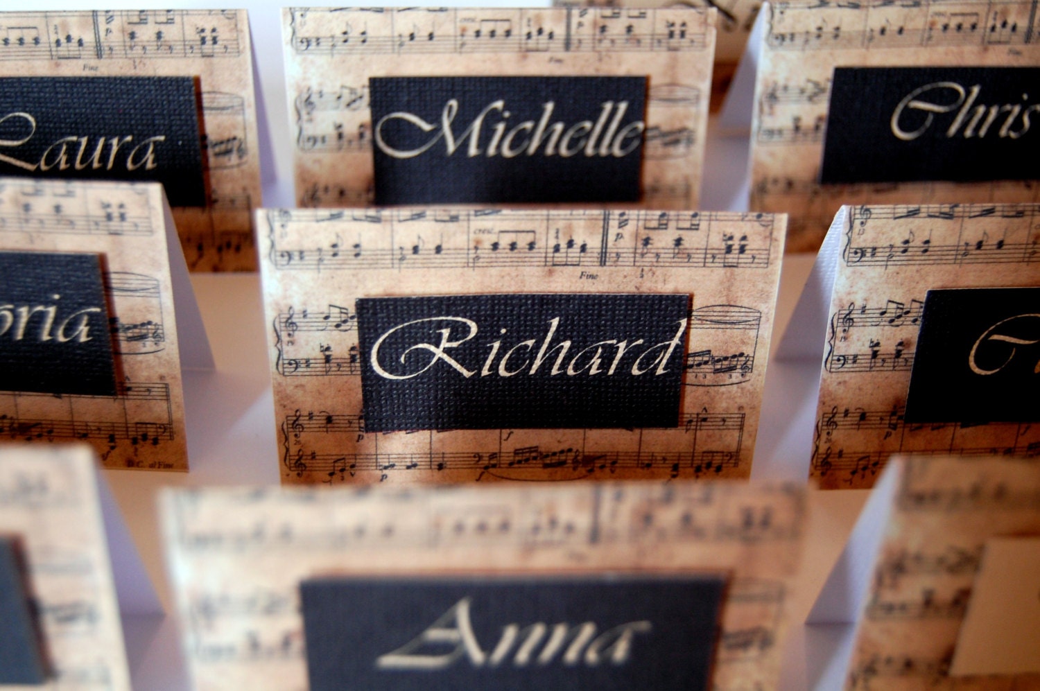 Music Wedding Place Cards claudia - Etsy