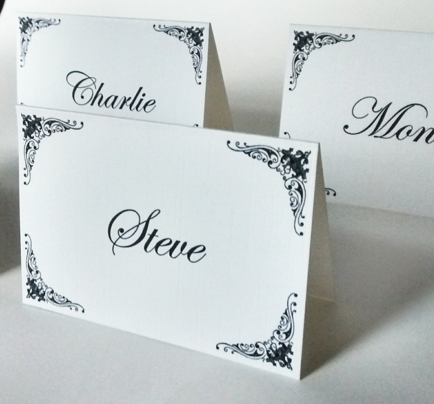 Place Cards caroline Linen Effect - Etsy
