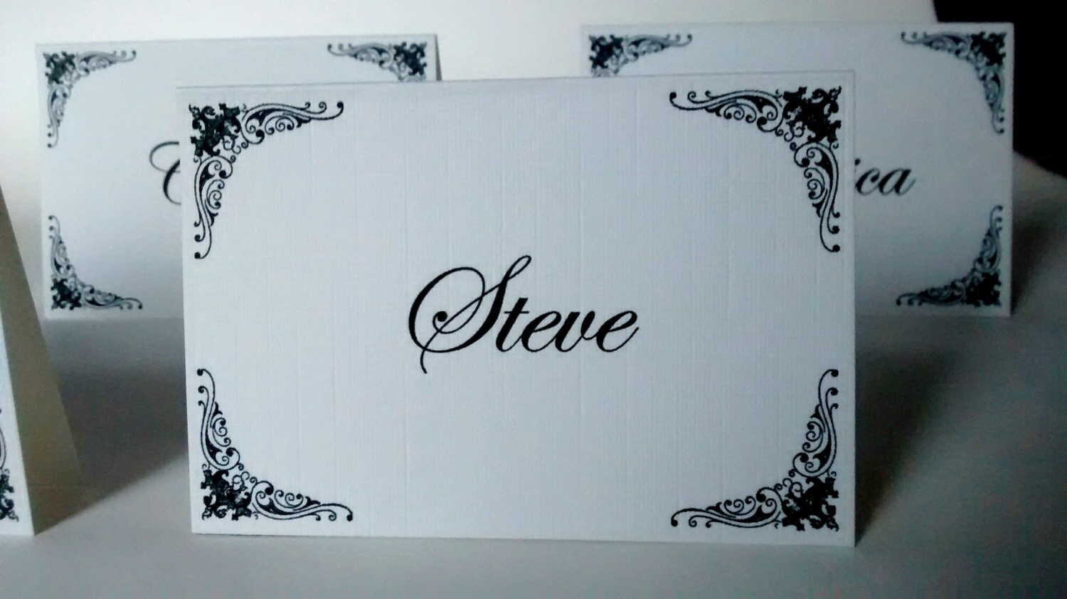 Place Cards caroline Linen Effect - Etsy