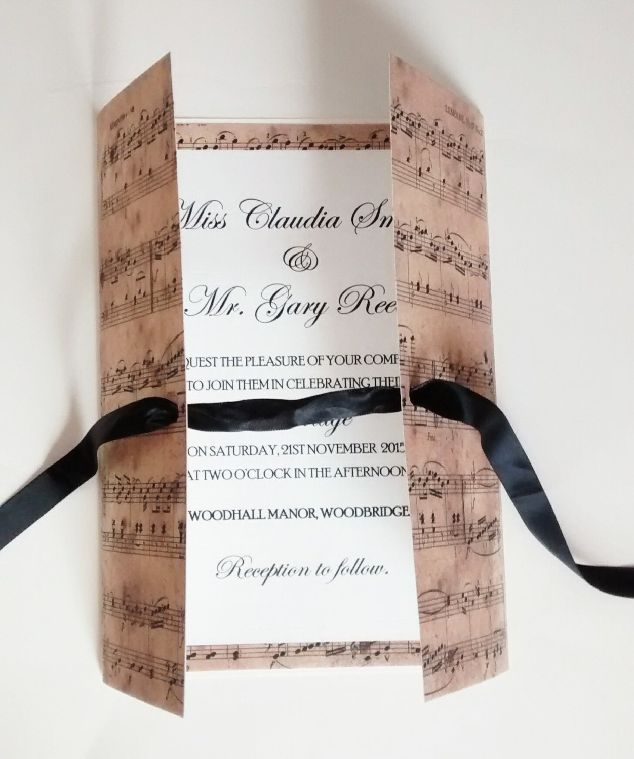 Invitación de boda de música, invitación Claudia - Etsy España
