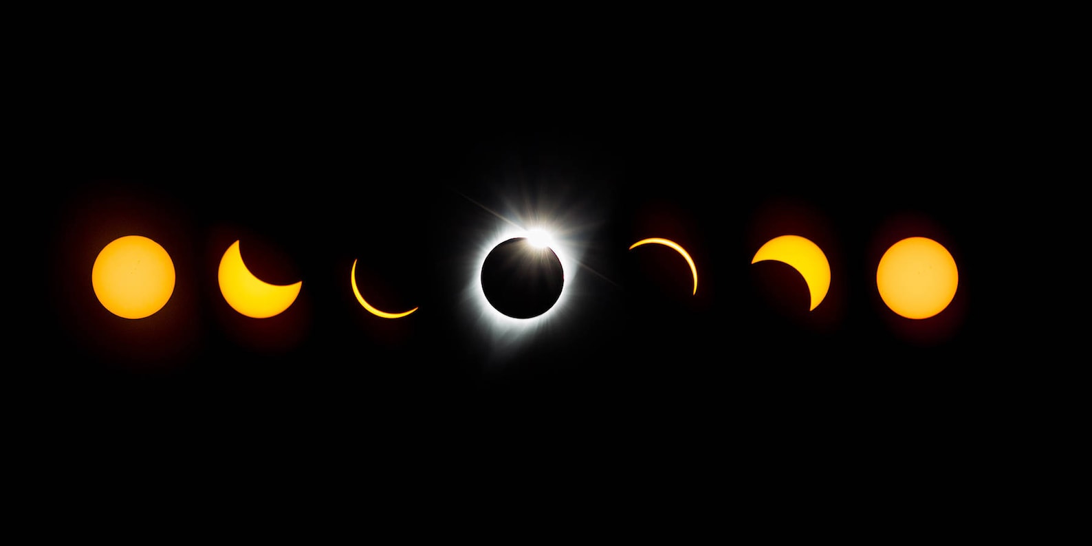 Stages of Total Solar Eclipse Panorama Photo: Digital Download - Etsy