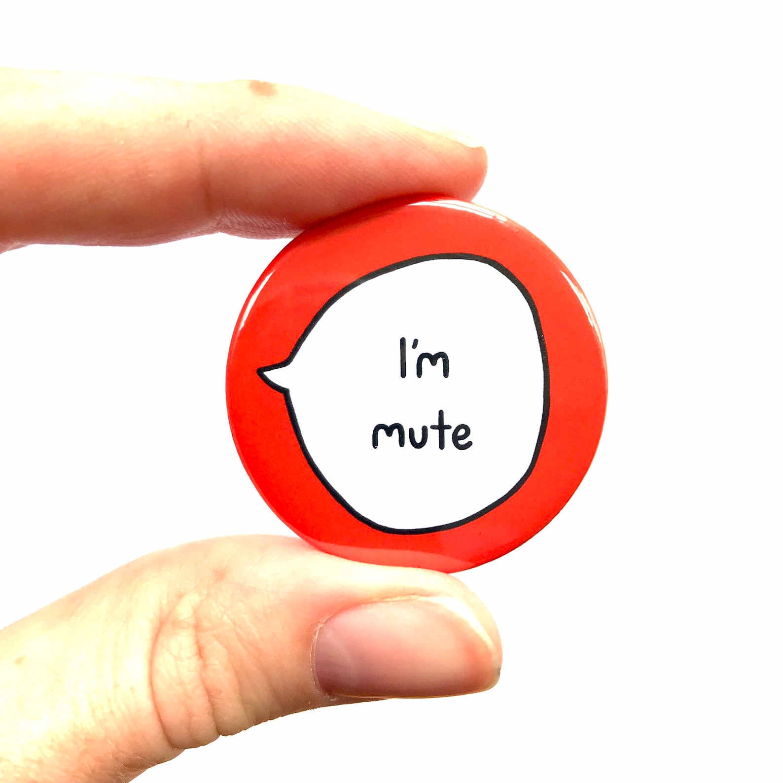 Im Mute Non-verbal Pin Badge Button - Etsy
