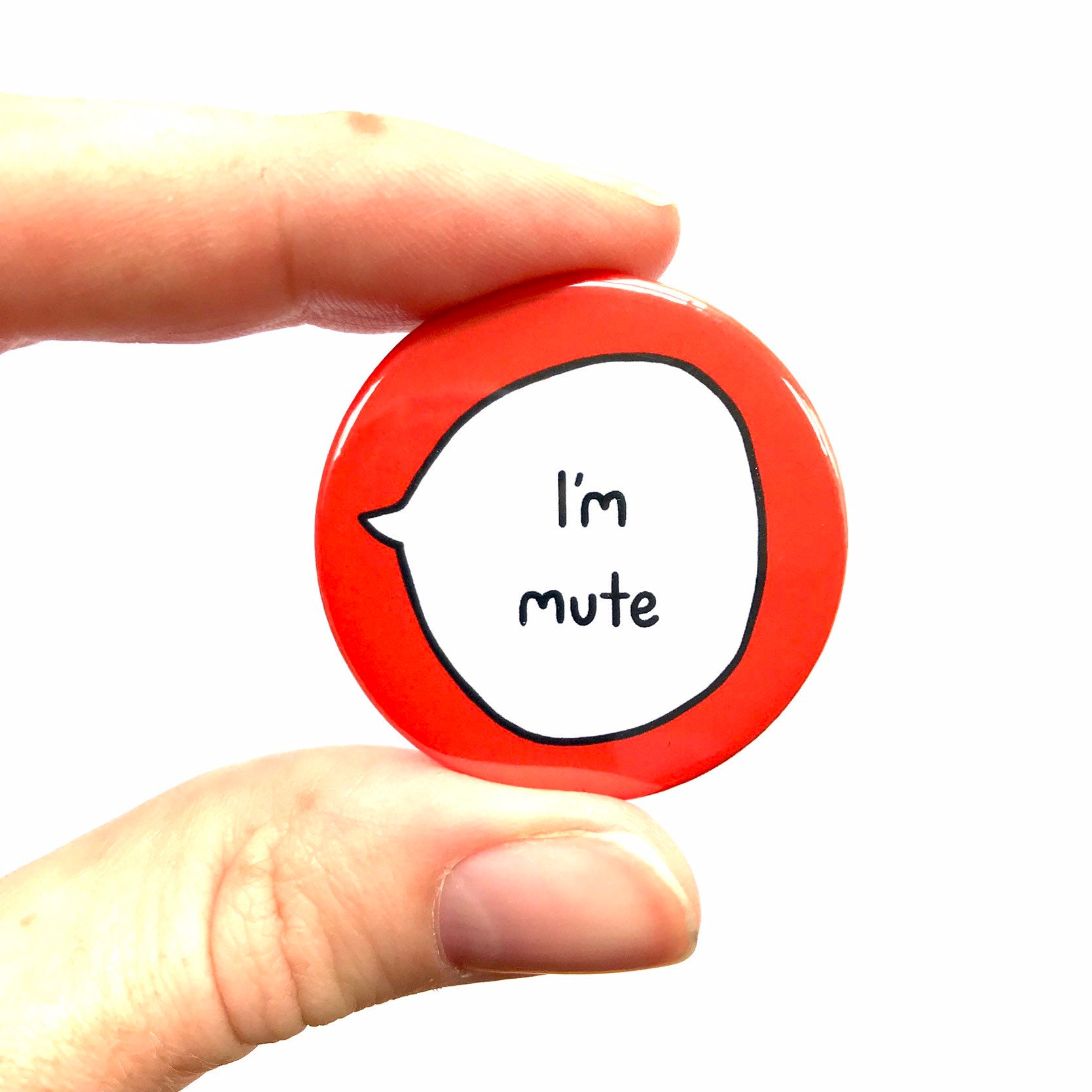 Im Mute Non-verbal Pin Badge Button - Etsy