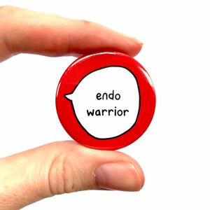 Endo Warrior - Endometriosis Pin Badge Button - Disability ...