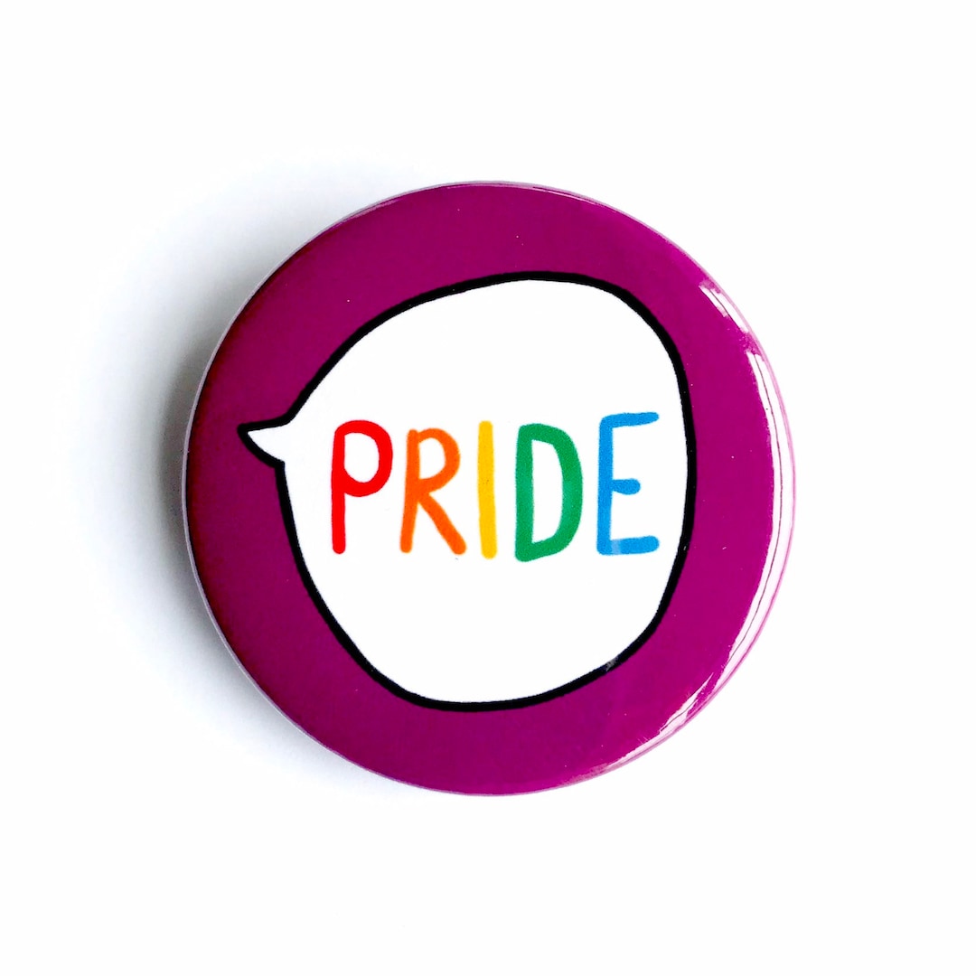Rainbow Pride Pin Badge Button - Etsy