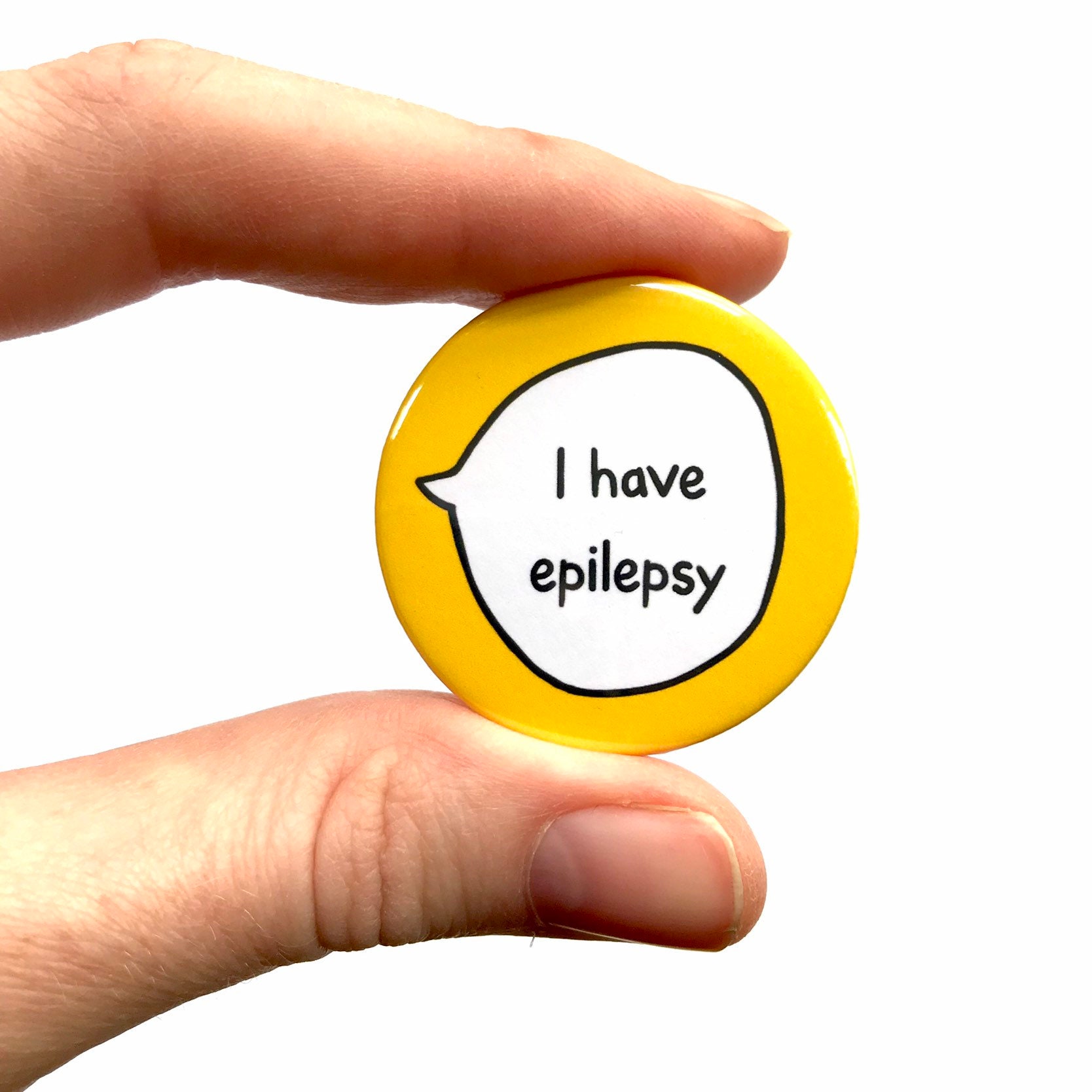 I Have Epilepsy - Pin Badge Button - Disability Communication Pins ...