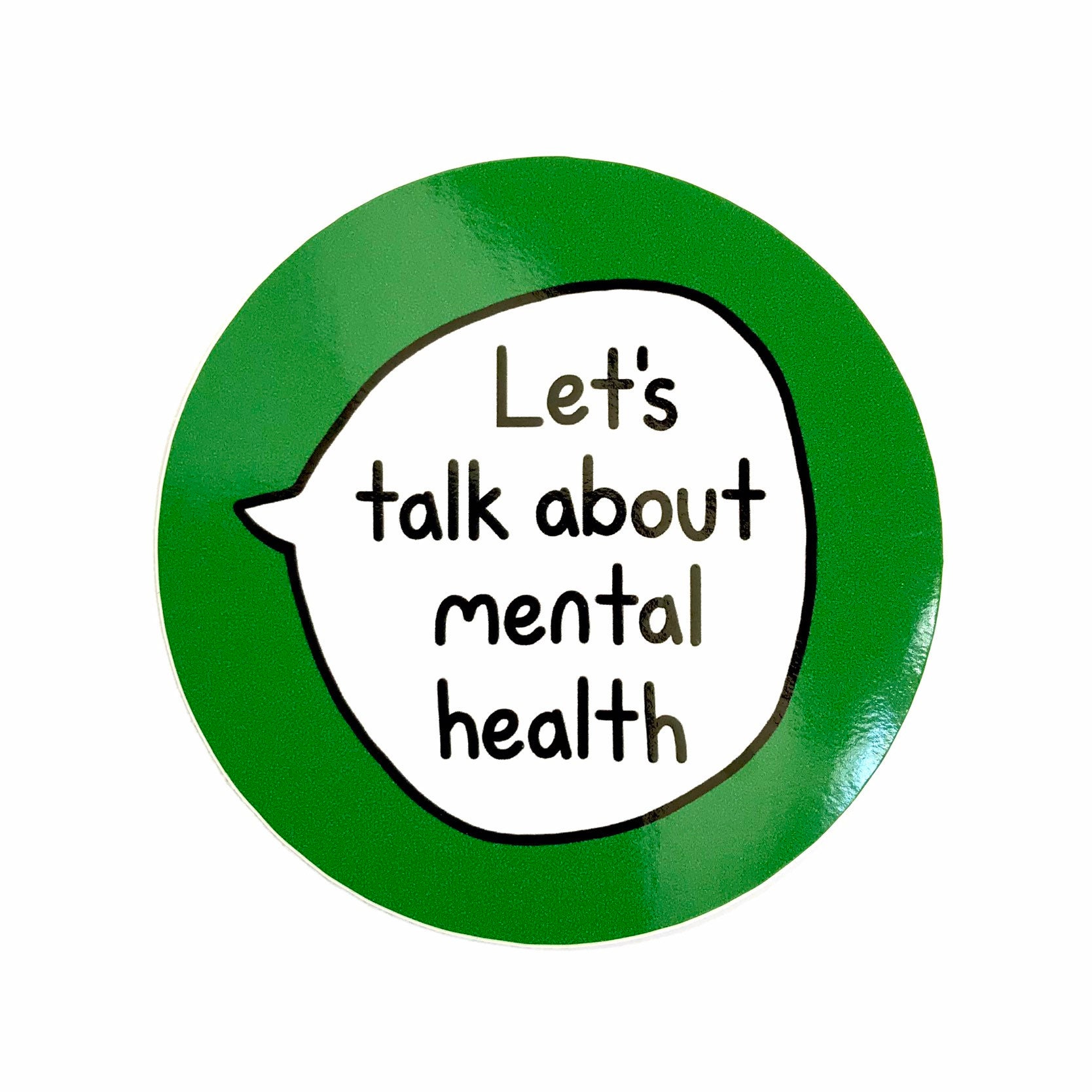 Vinyl Sticker 8cm Mental Health Let's Talk About - Etsy