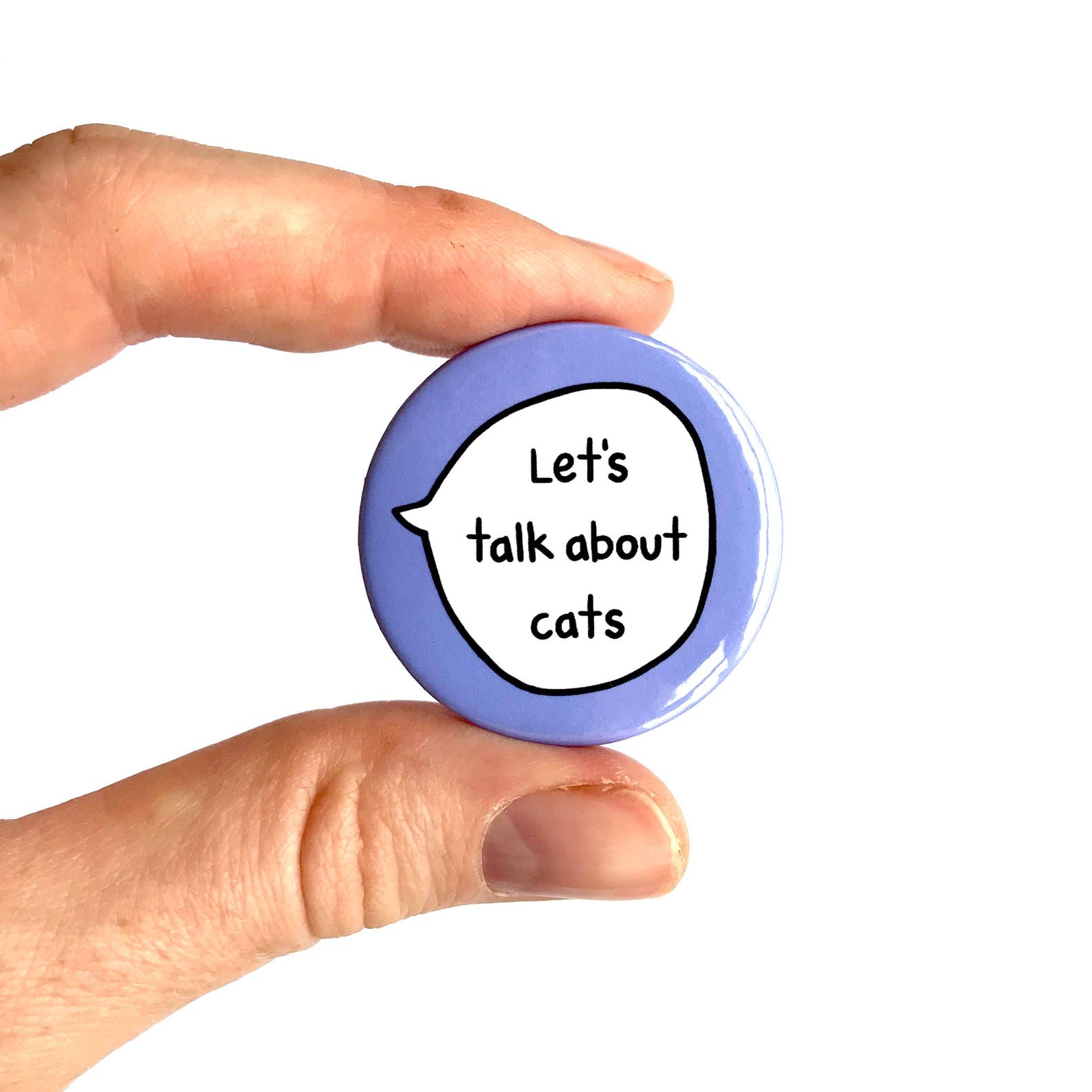 Let's Talk About Cats Pin Badge Button - Etsy