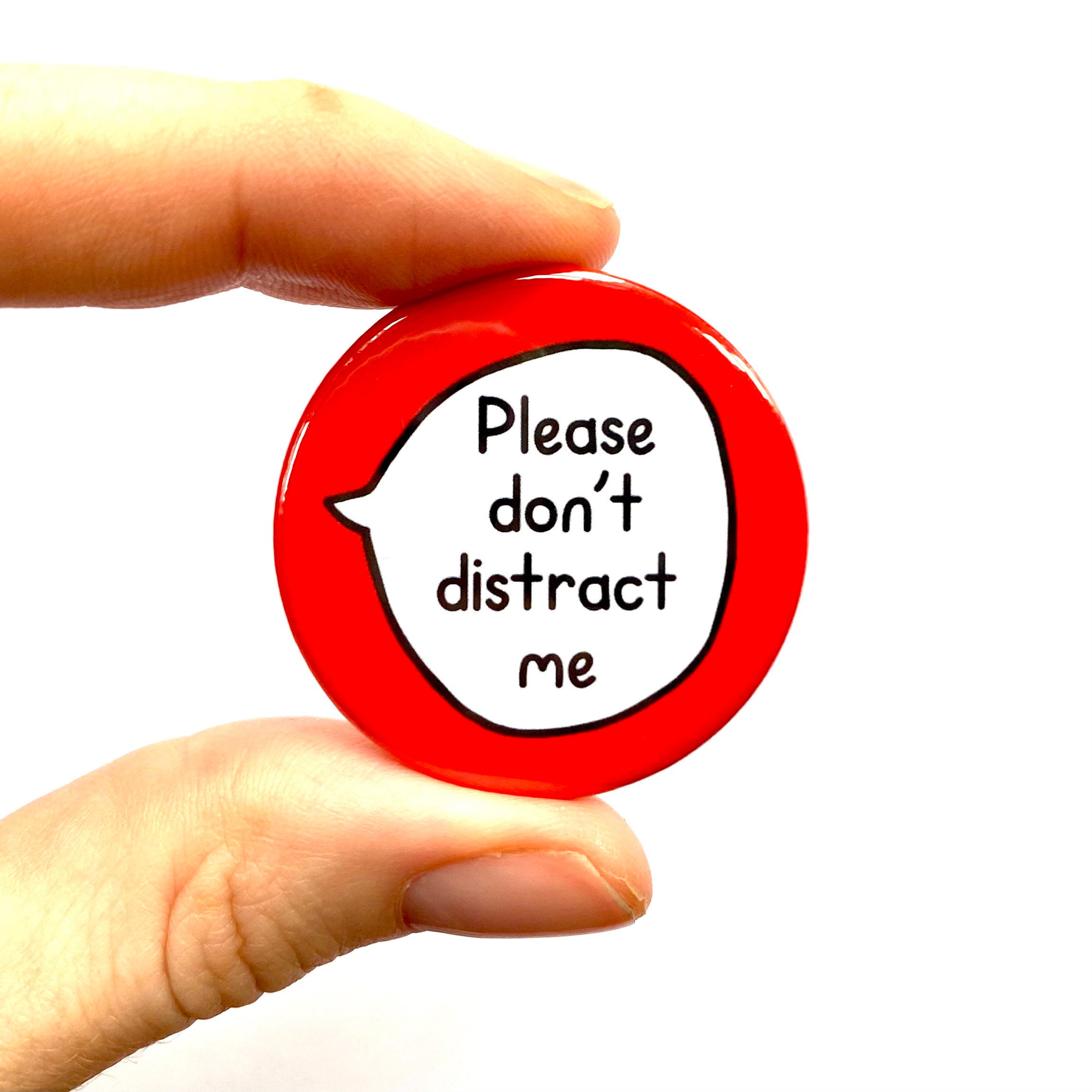 Please Dont Distract Me ADHD Autistic Neurodiversity Pin - Etsy UK