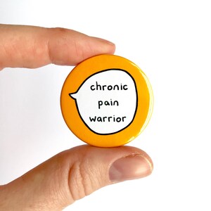 Chronic Pain Warrior - Pin Badge Button - Disability Awareness ...
