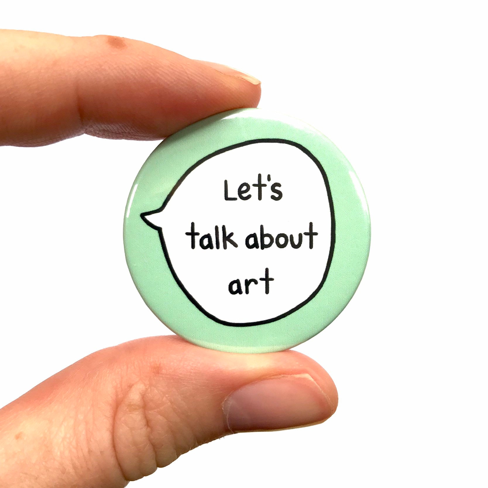 Let's Talk About Art Pin Badge Button - Etsy