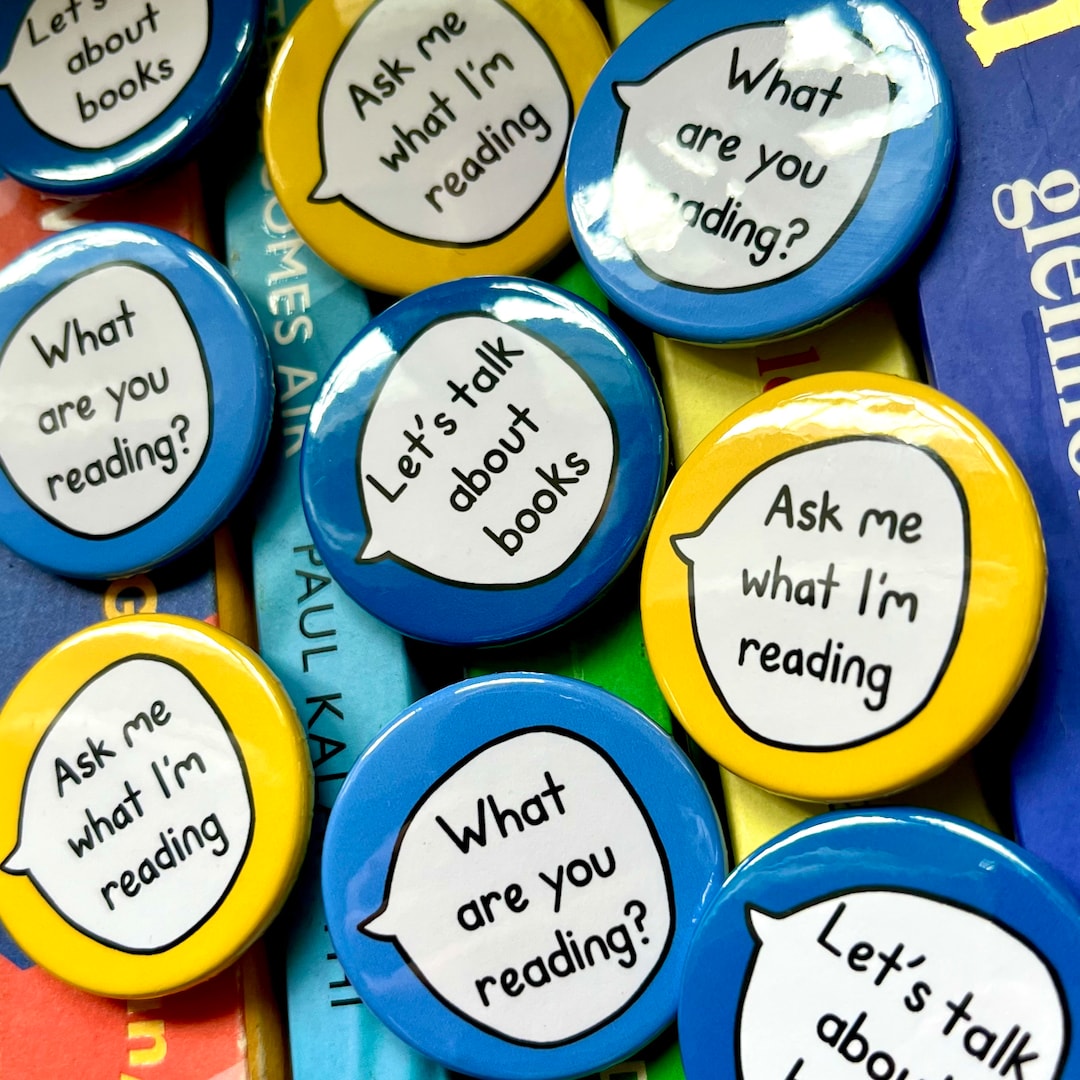 Book Lover - Bookworm - Pin Badge Button Gift Set Trio - Etsy