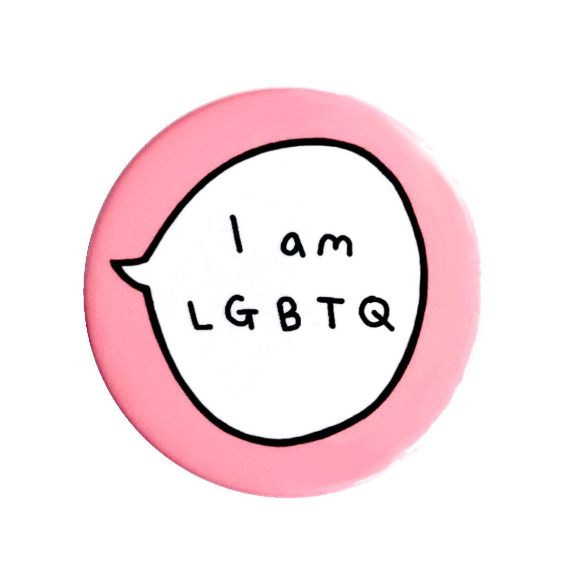 I Am LGBTQ Pin Badge Button | Etsy