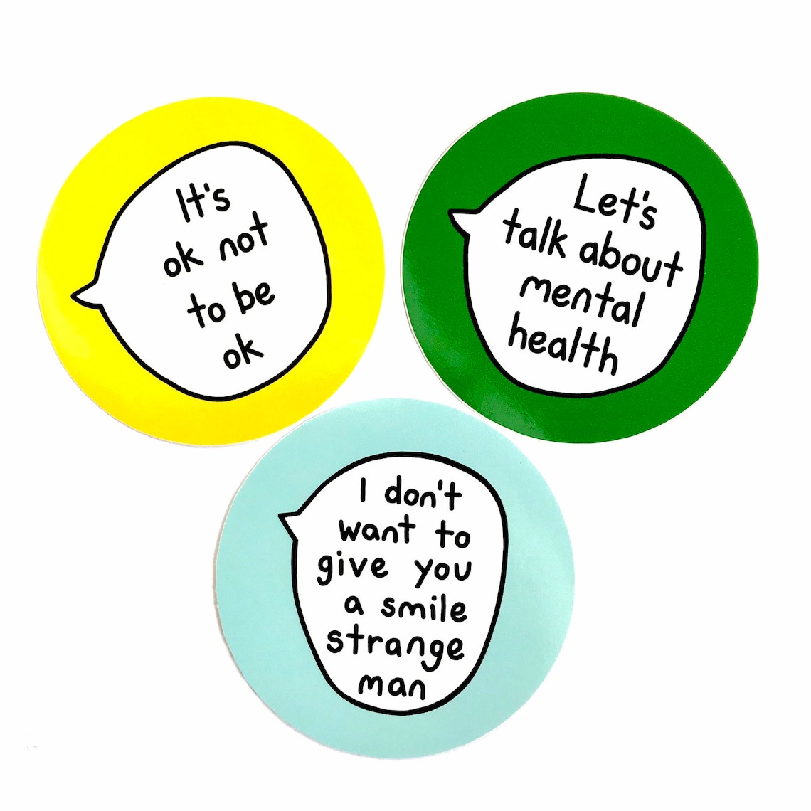 Vinyl Sticker 8cm Mental Health It's OK Not to Be OK | Etsy