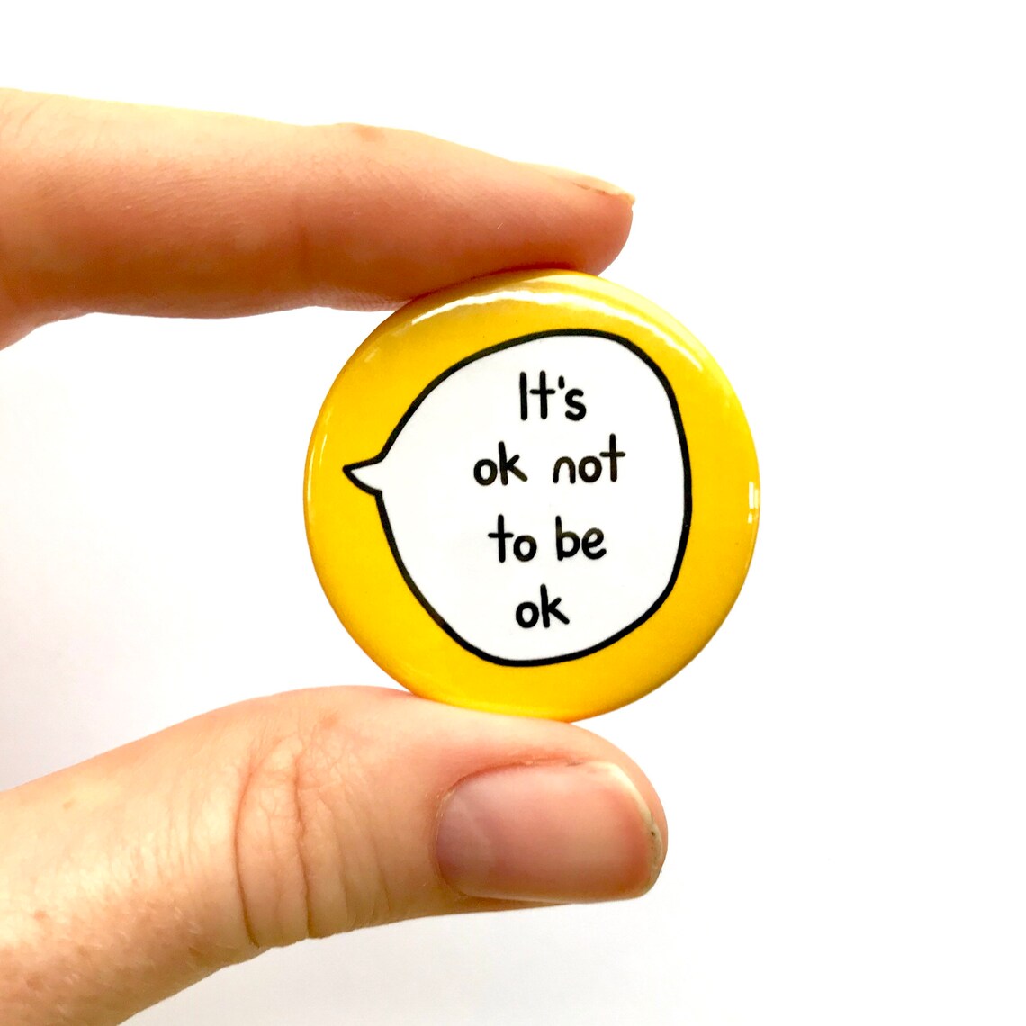 It's OK Not to Be OK Pin Badge Button - Etsy Australia