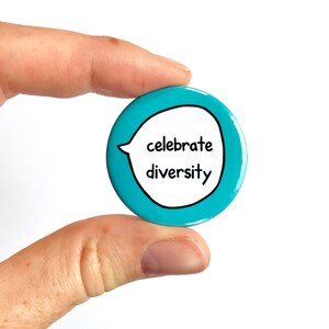 Celebrate Diversity - Pin Badge Button - Etsy