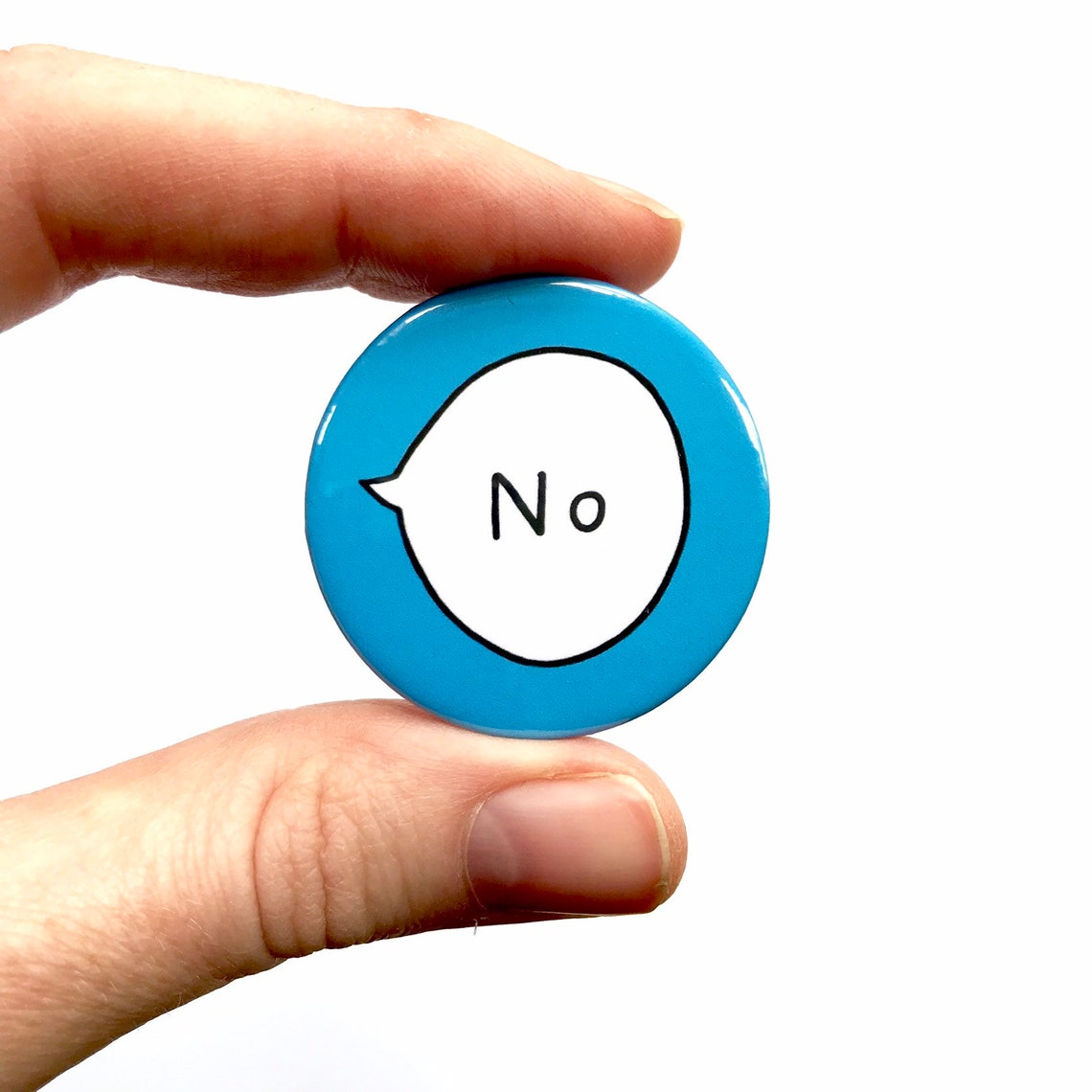 No Pin Badge Button - Etsy