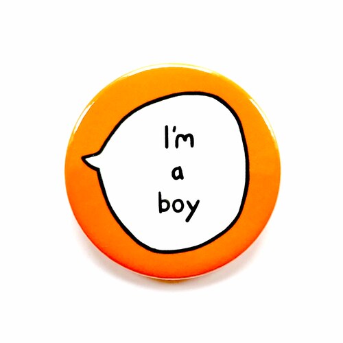 I'm A Boy Gender Pin Badge Button - Etsy UK