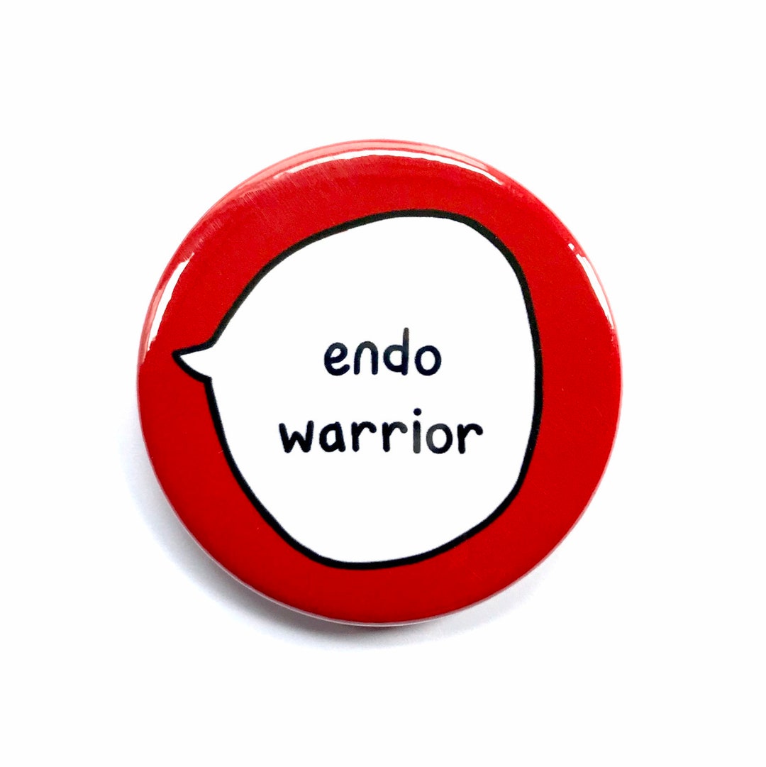 Endo Warrior - Endometriosis Pin Badge Button - Disability ...