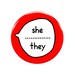 She They. Gender Pronouns Dual Pronouns Pin Badge Button | Etsy