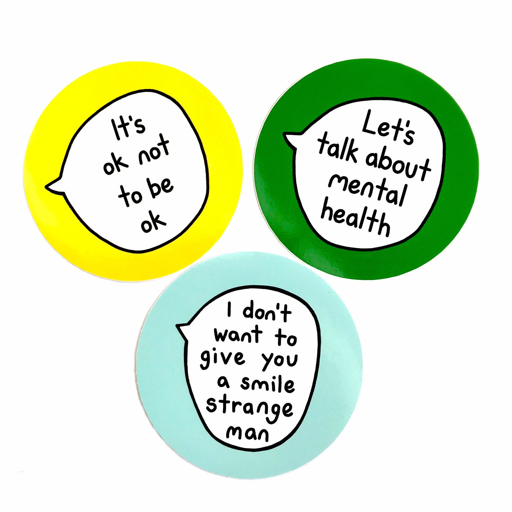 Vinyl Sticker 8cm Mental Health Let's Talk About | Etsy