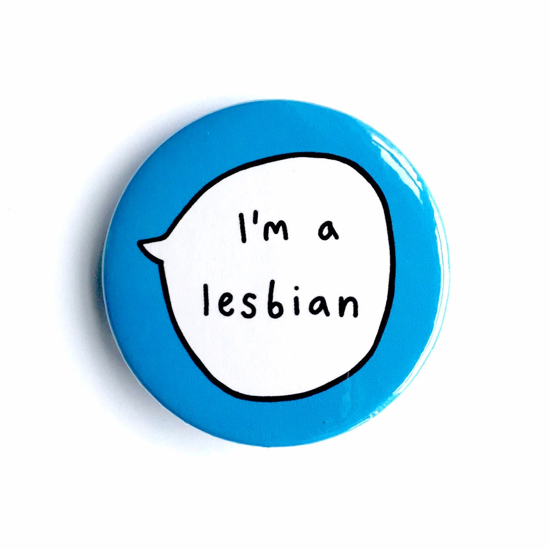 Im A Lesbian Pin Badge Button Etsy Uk
