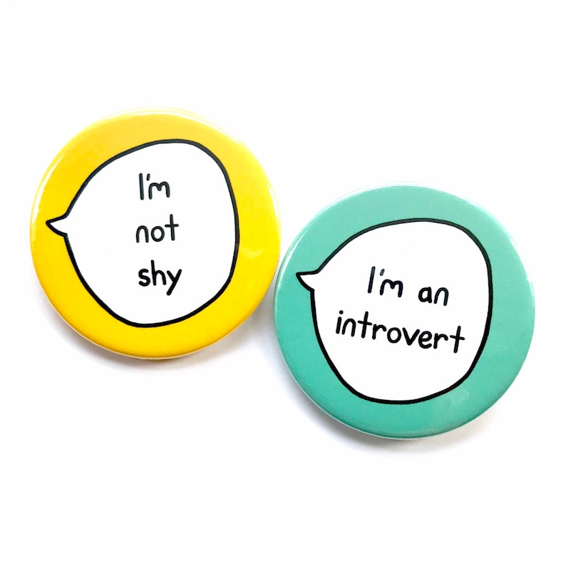 I'm an Introvert - Pin Badge Button - Conversation Starter ...