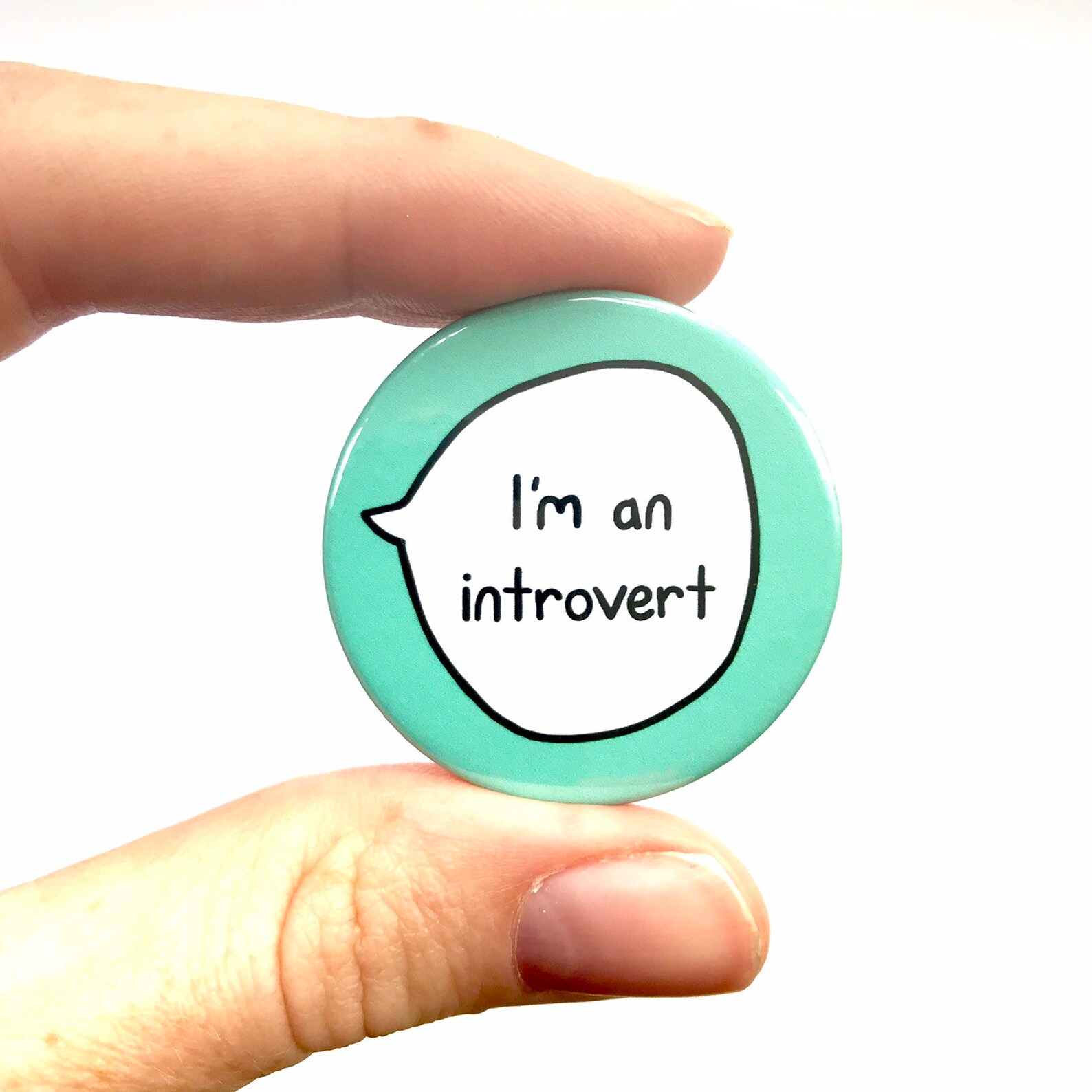 I'm an Introvert Pin Badge Button - Etsy Australia
