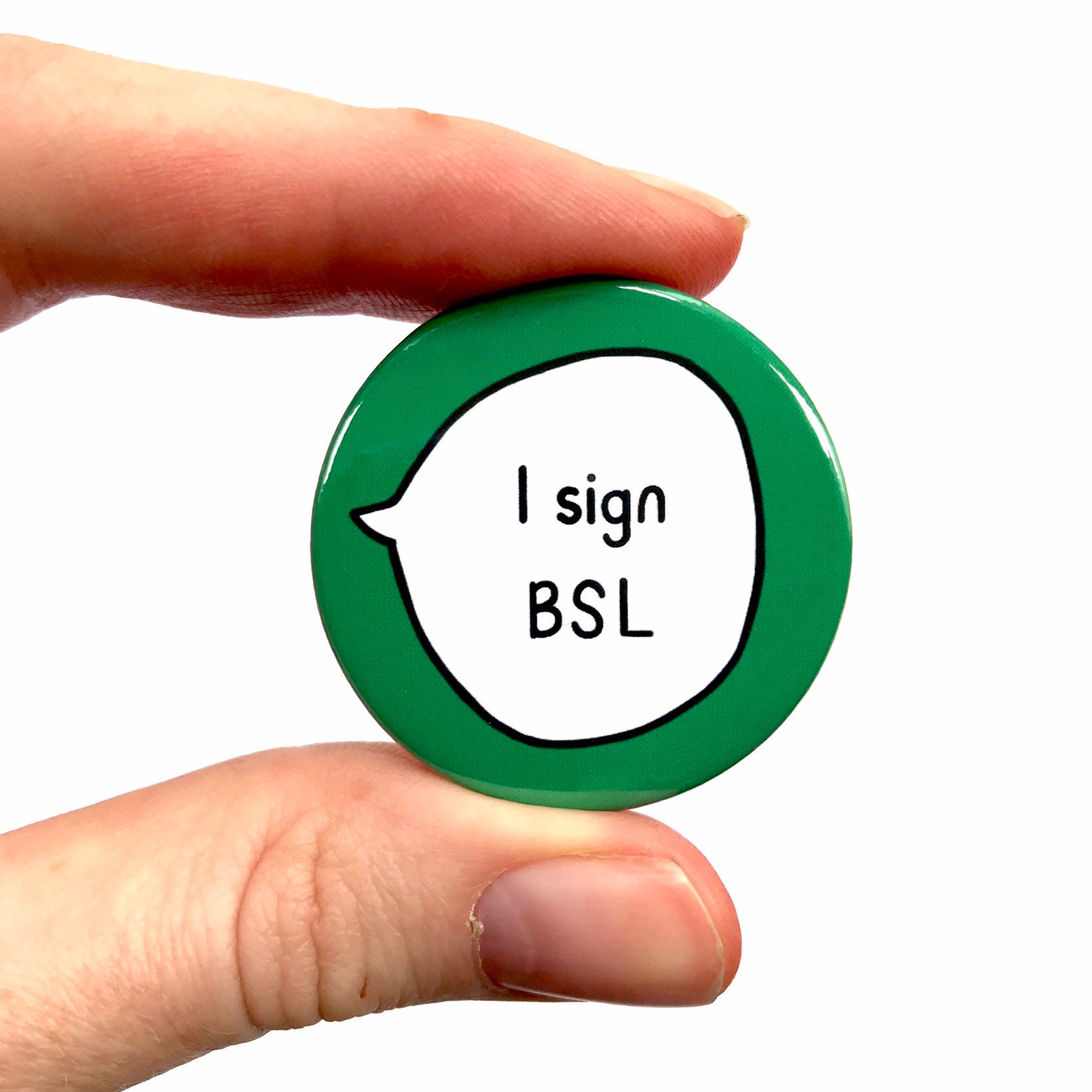 I Sign BSL Deaf Hard of Hearing Sign Language Pin Badge - Etsy UK