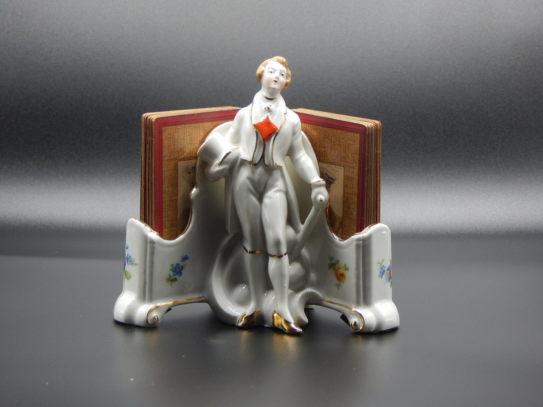 German Porcelain Antique Playing Card Holder - Etsy