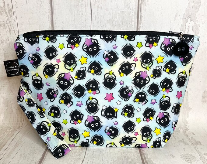Watercolour Soot Dust Sprites Fabric Zipped Wedge Project Bag - Etsy