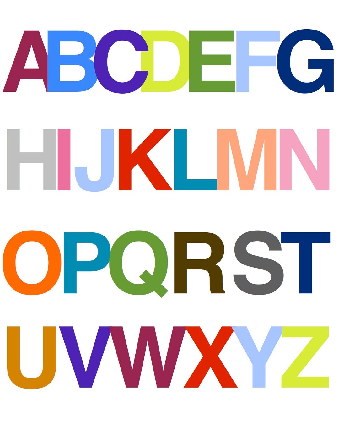 Alphabet Artwork - Etsy