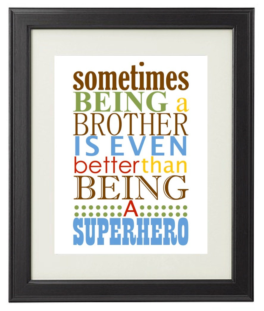 Being a Brother Artwork - Etsy
