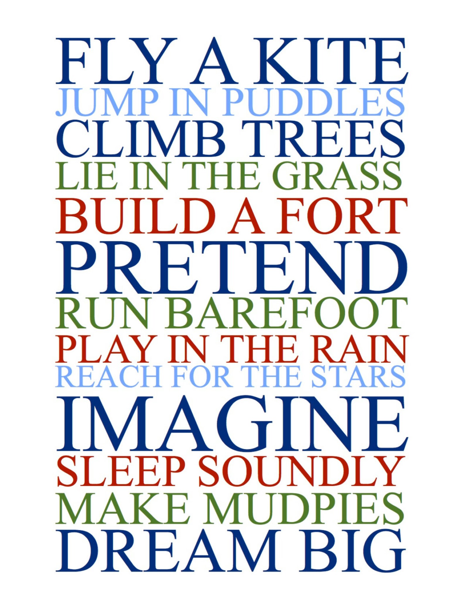 Be a Kid Artwork- BOY - Etsy