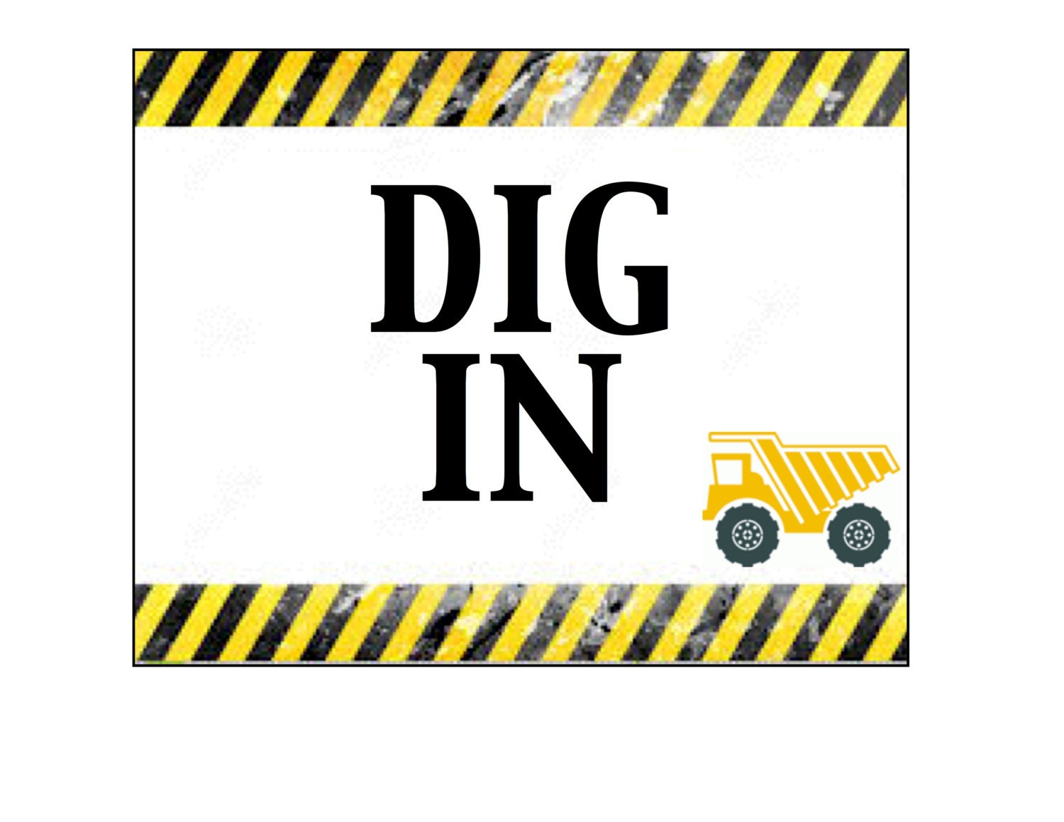 Construction Signs: Fuel and Dig In - Etsy